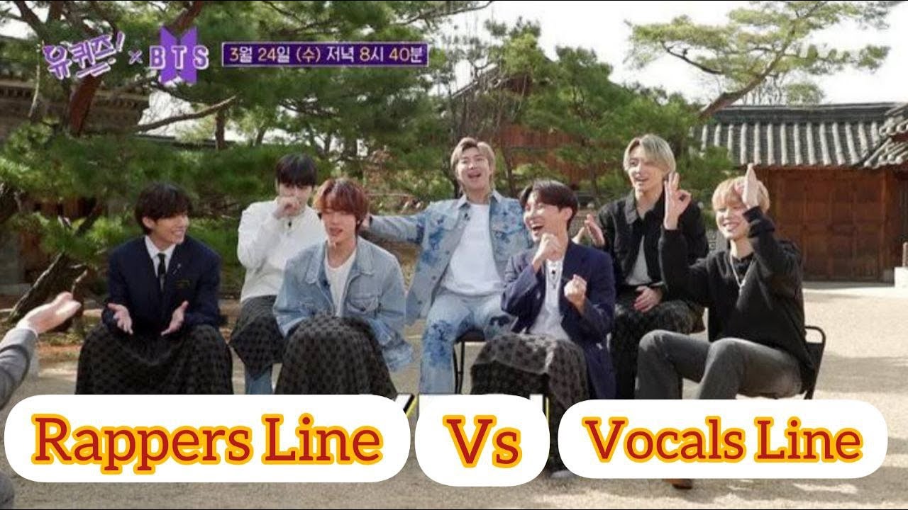 BTS Rappers Line vs Vocals Line - YouTube
