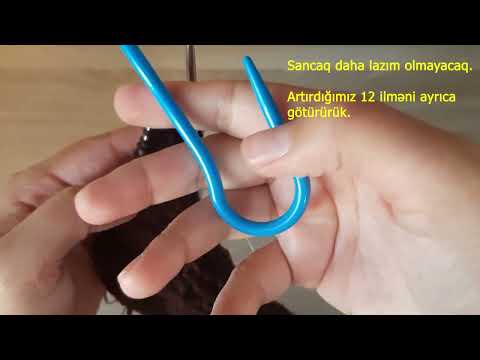 Qış üçün əlcək toxumaq mil ile örgü toxuma oyrenmek azerbaycan dilinde