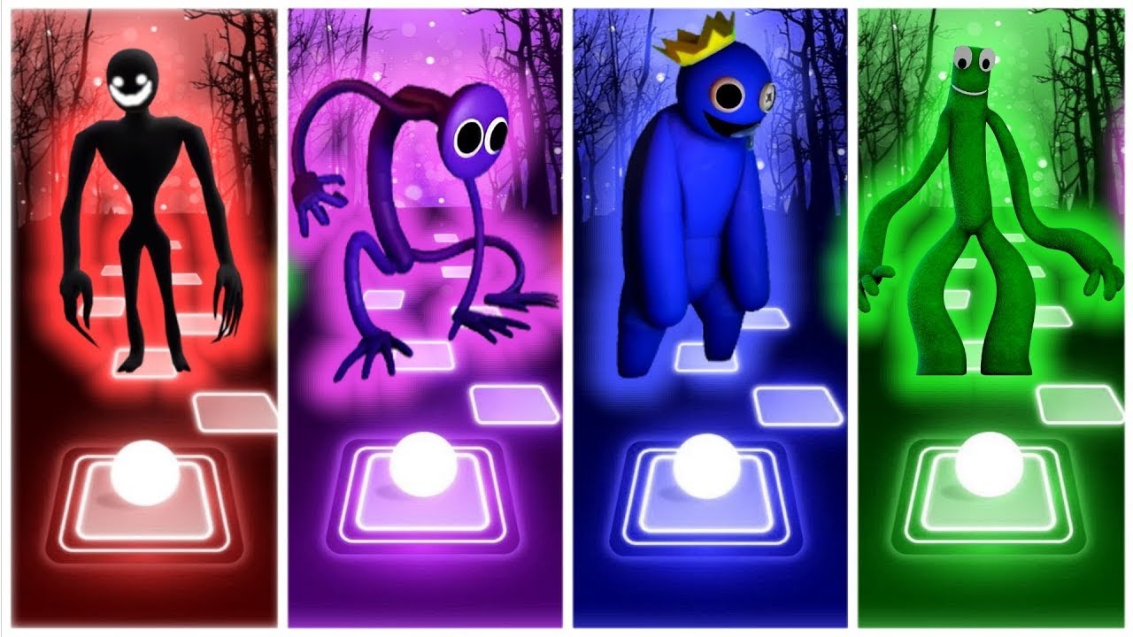 Smiler Roblox Doors Rainbow Friends Green Purple Blue l Tiles Hop EDM ...