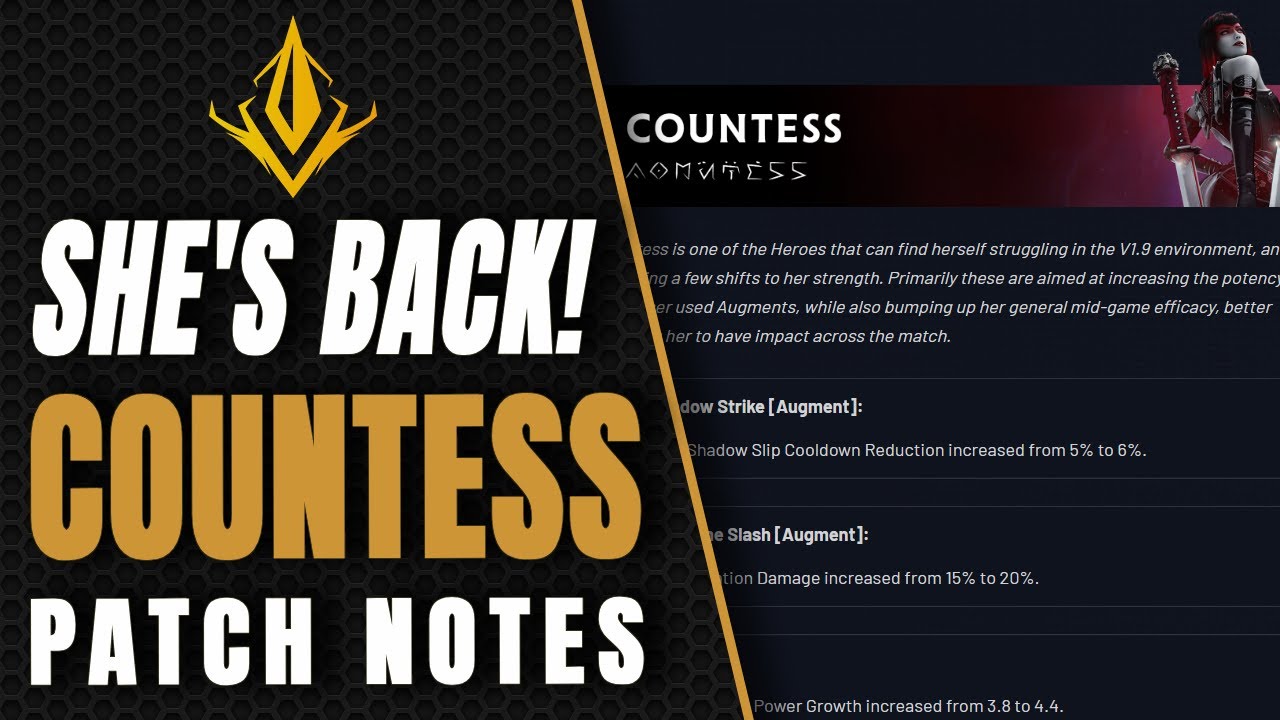 Countess Is SO BACK - Predecessor 1.9.2 Patch Notes - YouTube
