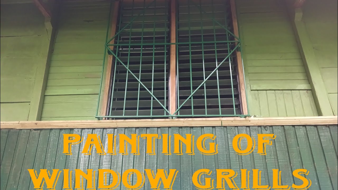 PAINTING OF WINDOW GRILLS - YouTube