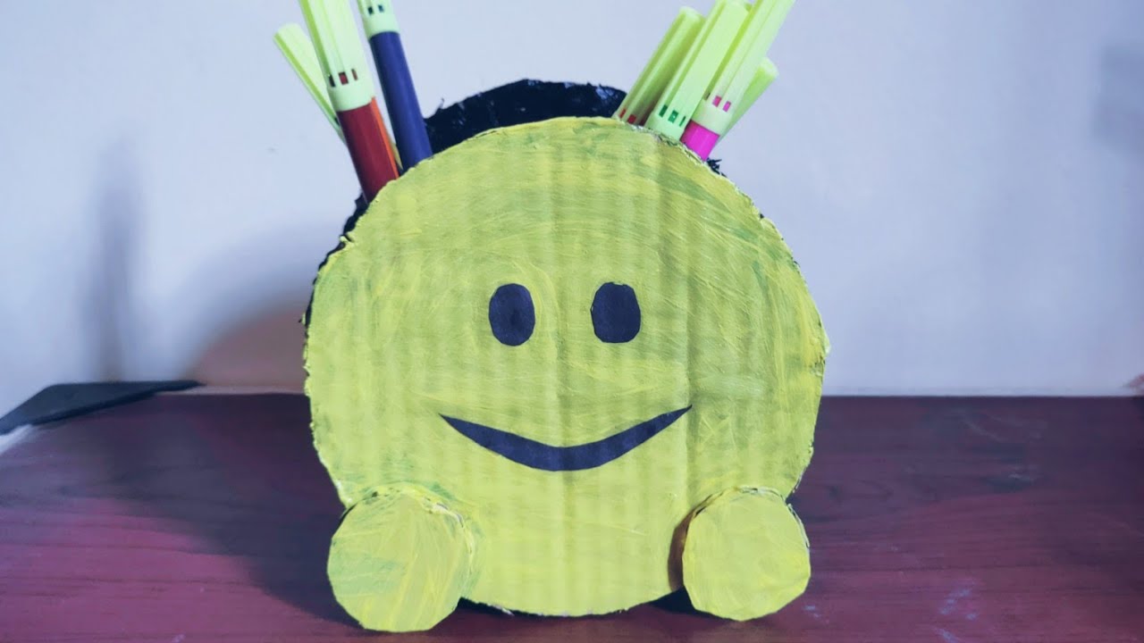 DIY - How To MaKe Beautiful Pen Pot!! Handmade Pen Pot!! Make Pen Pot ...