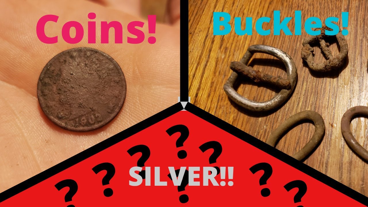 E17: Metal Detecting Buckles, Coins, and a Mystery Silver - YouTube
