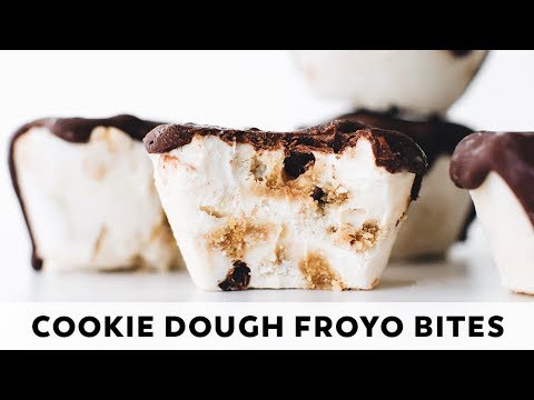 Cookie Dough Froyo Bites // vegan, grain-free, dairy-free - YouTube