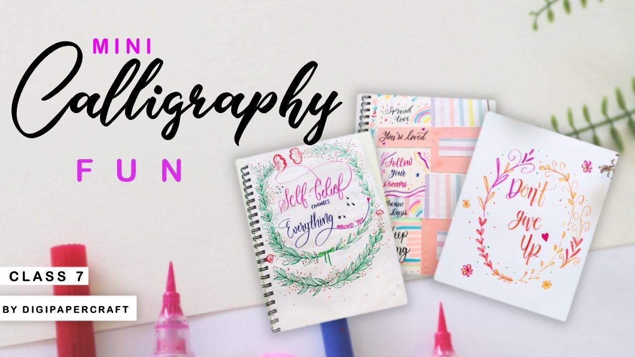 Mini Calligraphy Workshop | Easy Brush Lettering Art for Beginners # ...