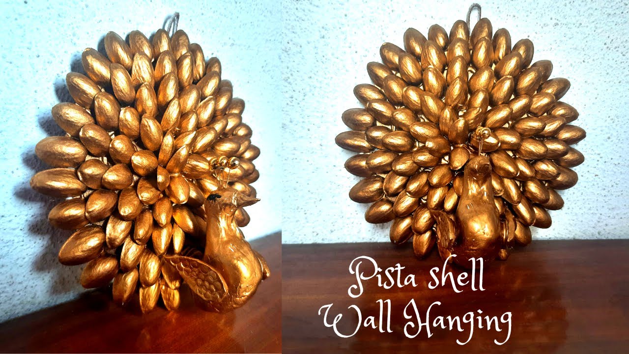 Pistachio Shell Crafts | DIY Pista Shell Wall Hanging | Best out of ...
