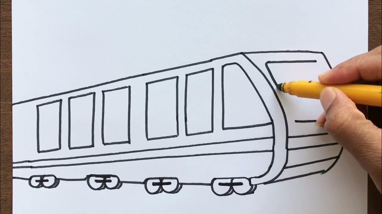 How to Draw a Train - YouTube