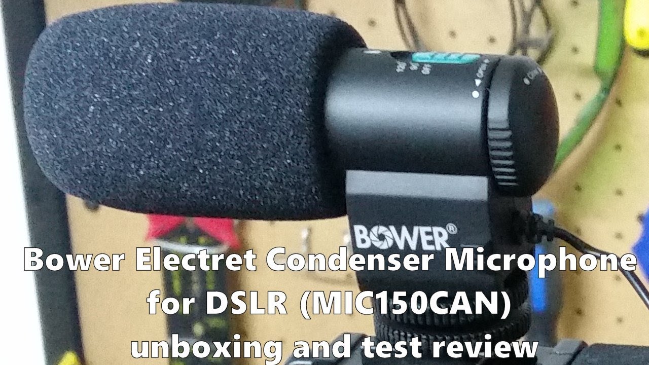Bower Electret Condenser Microphone for DSLR (MIC150CAN) unboxing and ...