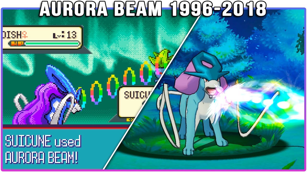 Evolution of Aurora Beam - Pokémon Moves (1996-2018) - YouTube