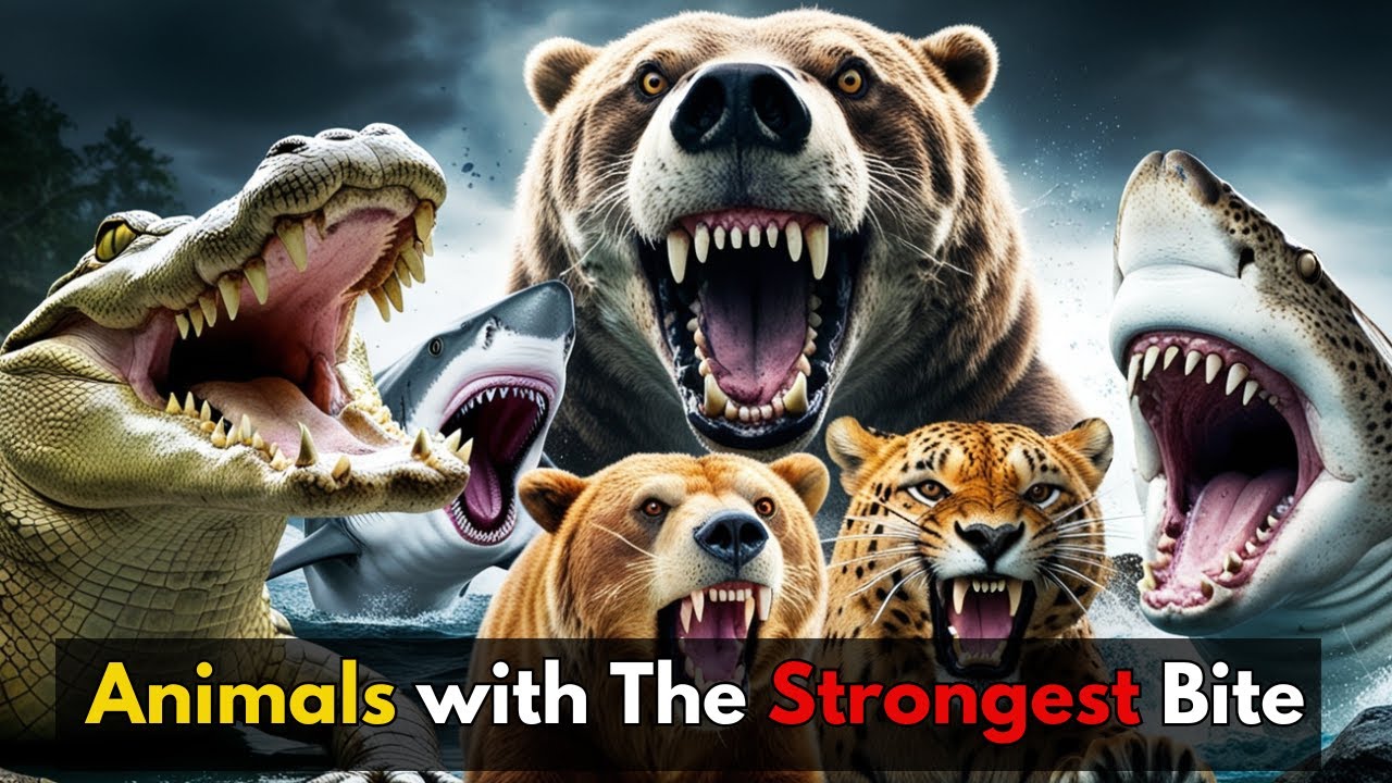 Top 10 Animals with the STRONGEST Bite Force - YouTube