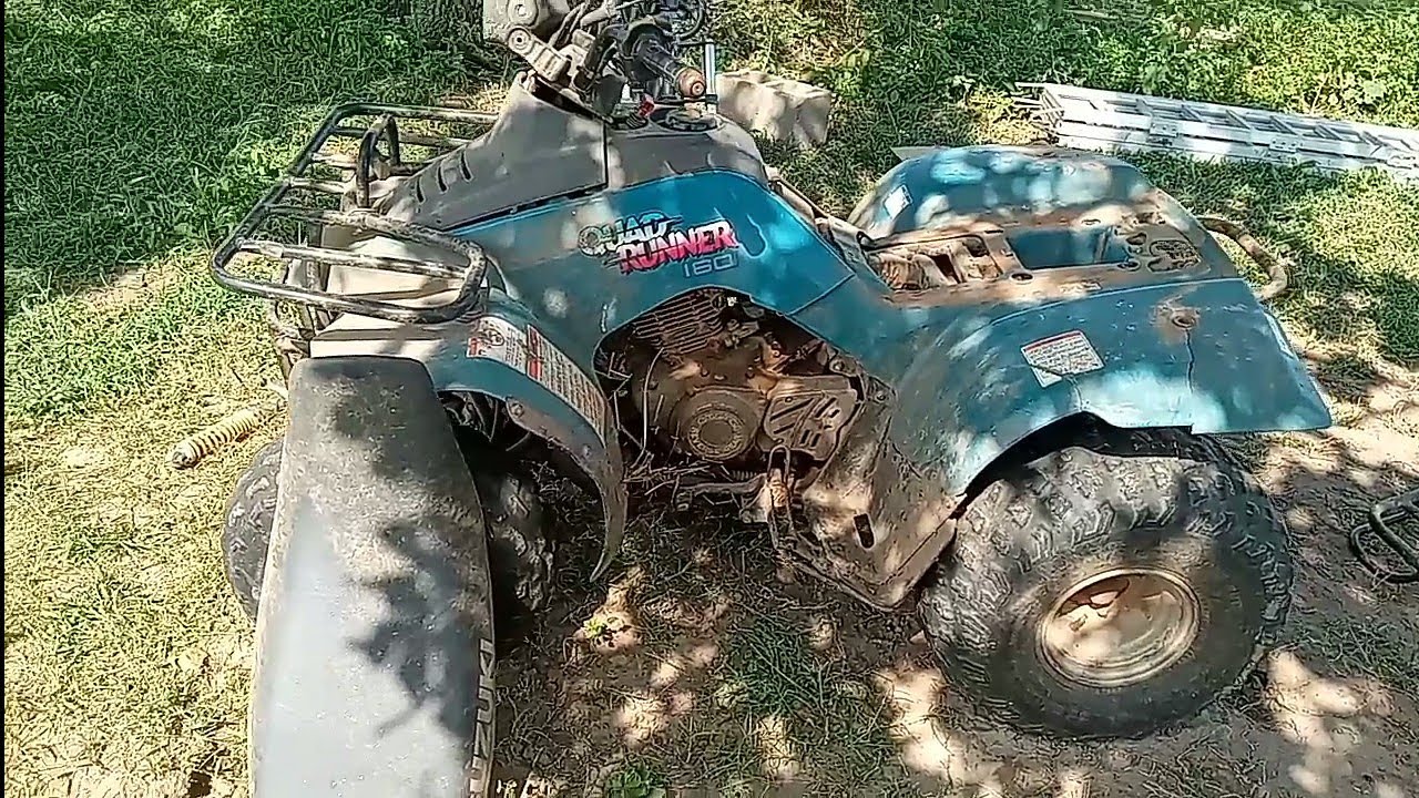 will it run?? 91 quad runner lt160 sitting for 3 years - YouTube