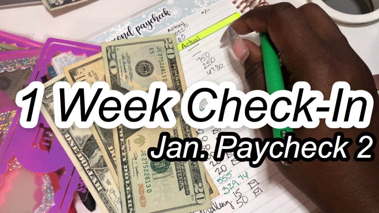1 Week Check-In || Jan. Paycheck #2 || Cash Envelope Check-in - YouTube