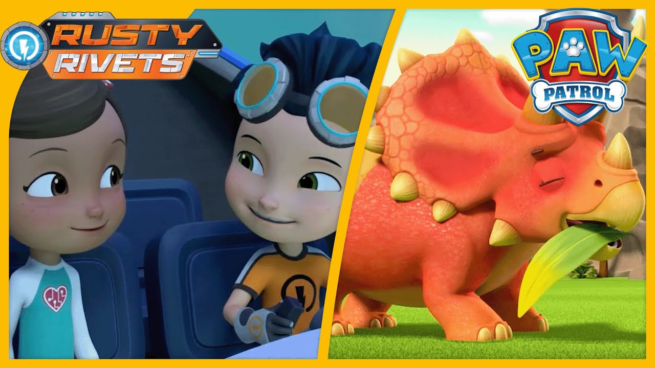 Rusty's Dino Island & Paw Patrol Visit Dino Island | Paw Patrol and Rusty Rivets Compilation ...
