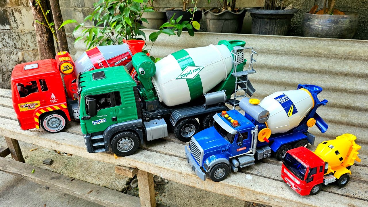 UNBOXING MAINAN TRUK MOLEN, MIXER TRUCK, MOBIL MOLEN - YouTube