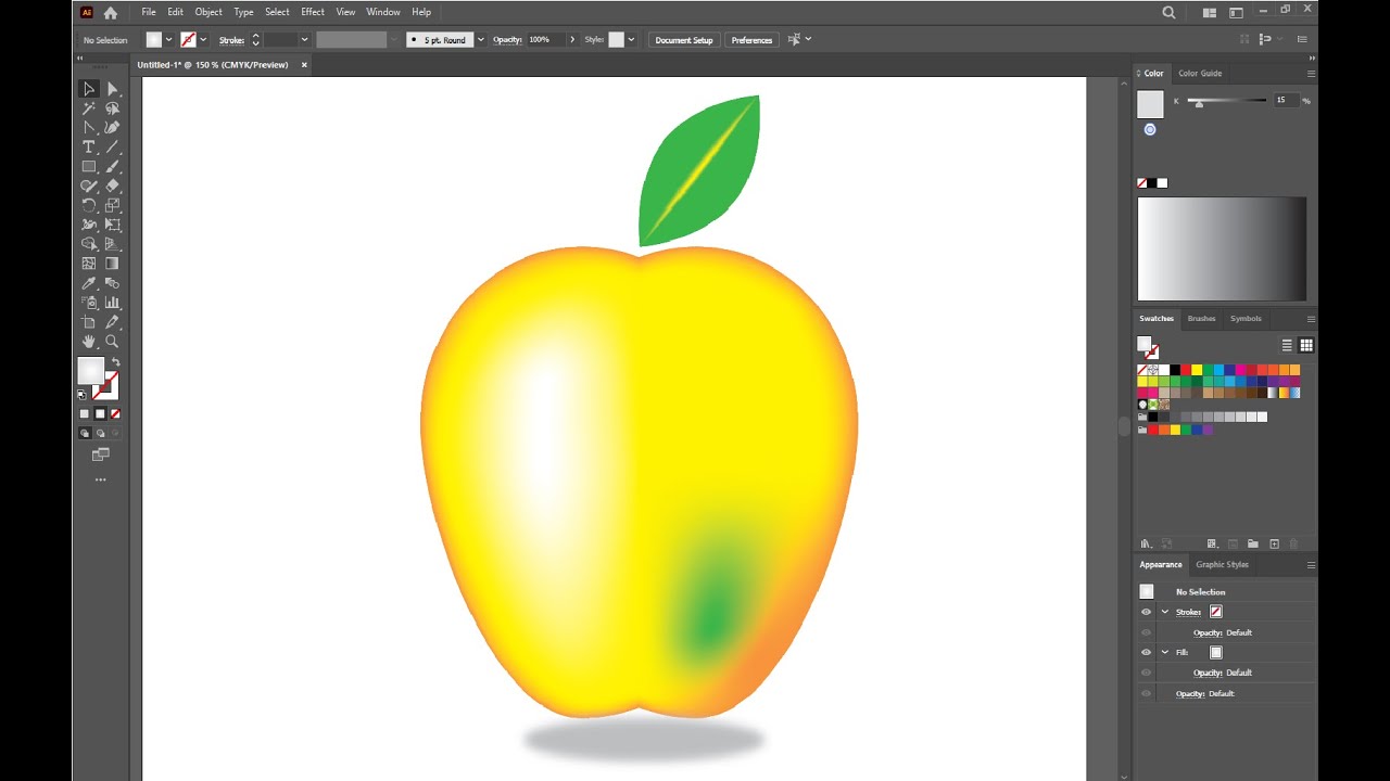 HOW TO MAKE APPLE DESIGN ADOBE ILLUSTRATOR - YouTube