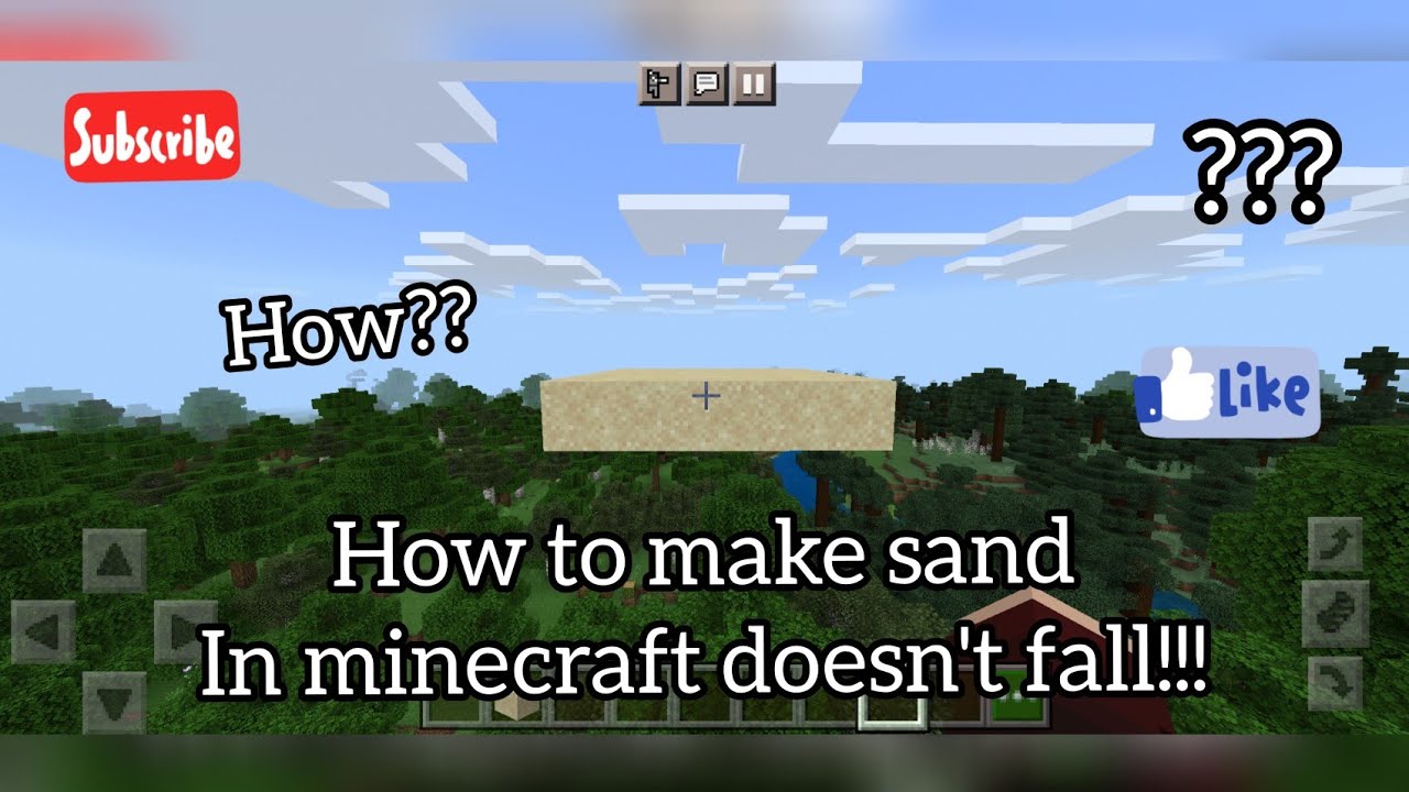 How to make sand not falling in minecraft??!!! - YouTube