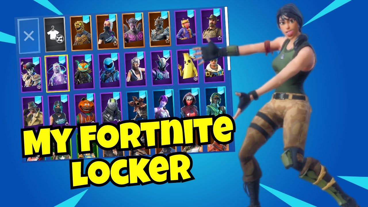 My Fortnite Locker Tour Skins Emotes Youtube