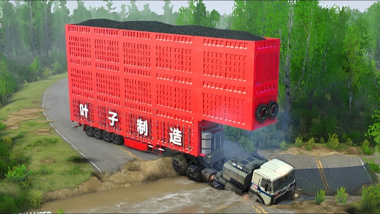 The Most Overloaded Truck Ever?! Will Crazy Cargo Fail? - YouTube