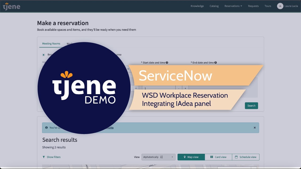 ServiceNow WSD Workplace Reservation | Integrating IAdea panel - YouTube