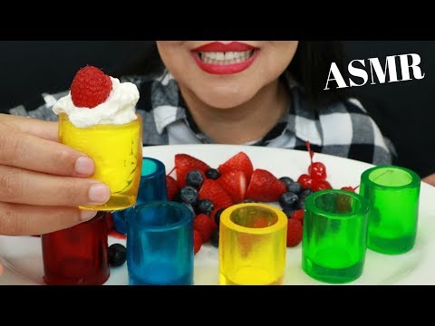 EATING EDIBLE SHOT GLASSES ~ JELLO SHOOTERS ~ ASMR (No Talking) Eat Life With Kimchi