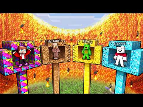 Mikey & JJ NOOB vs PRO Tree to Survive the Lava Tsunami (Maizen - Minecraft)