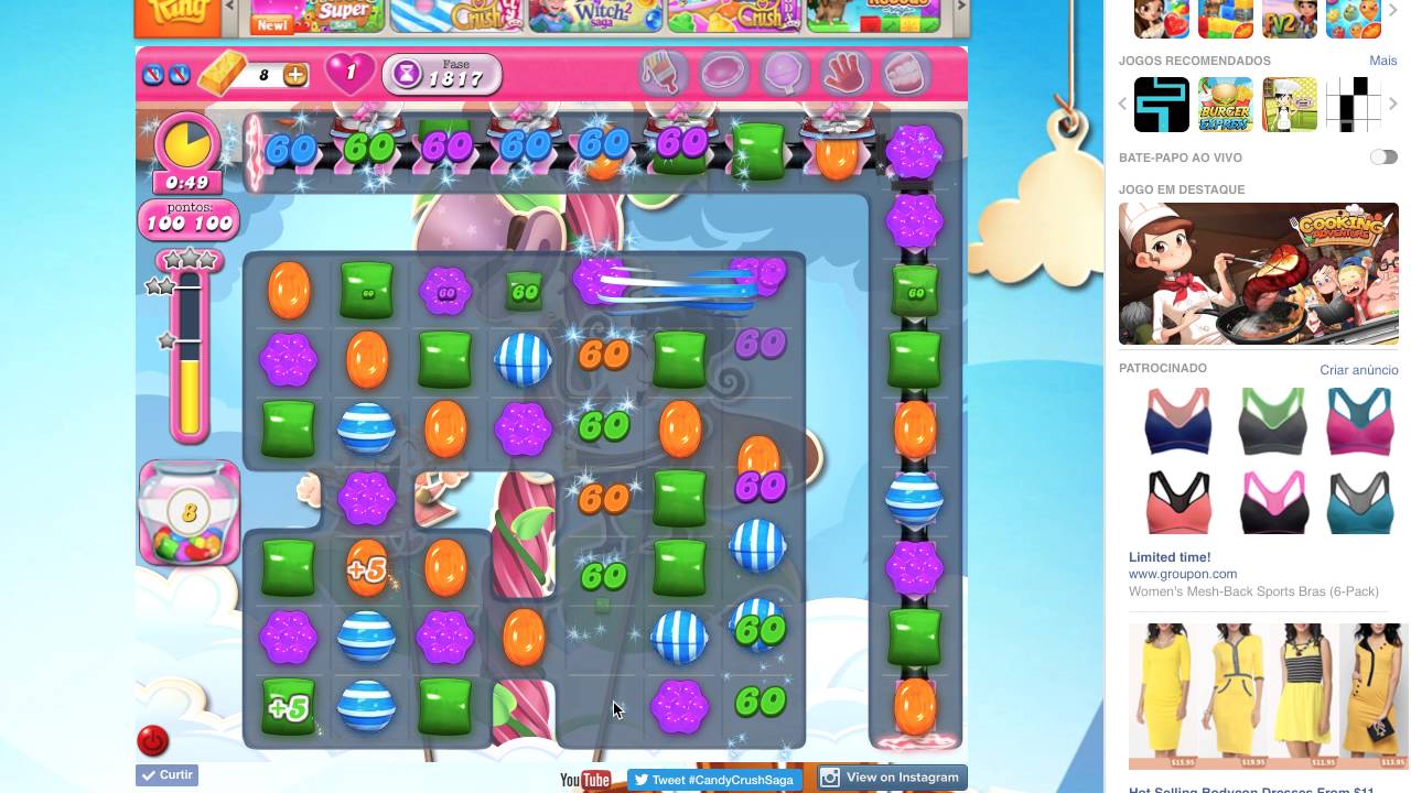 candy crush saga level 1817 - YouTube