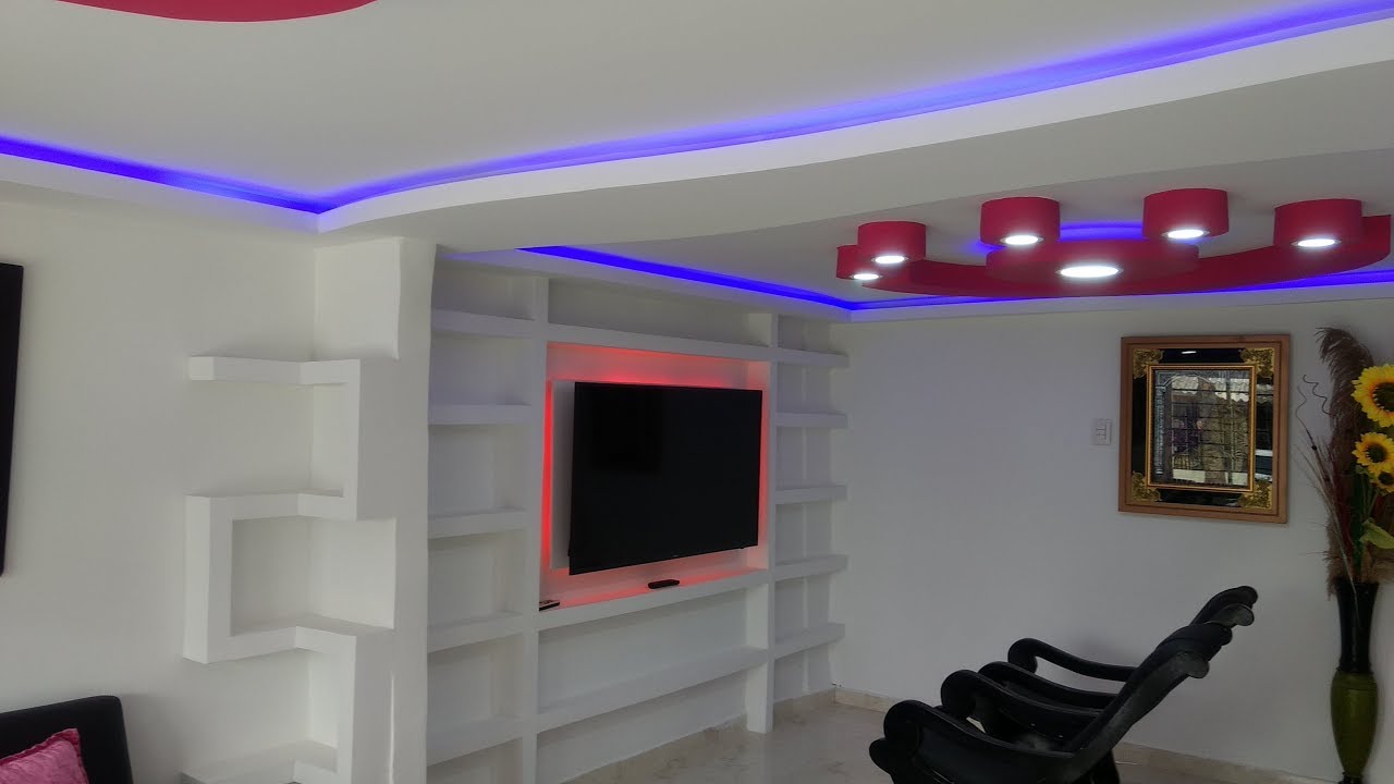 diseños y figuras en drywall con luces indirectas 2019 - YouTube