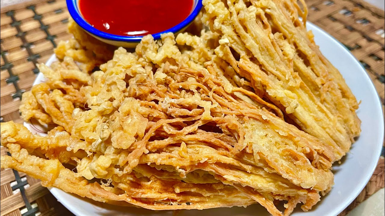 CENDAWAN ENOKI GORENG CRISPY 3 BAHAN SAHAJA - YouTube