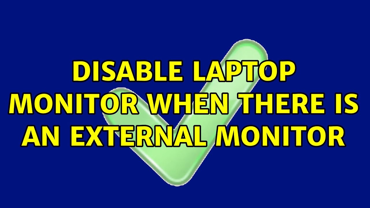 Ubuntu: Disable laptop monitor when there is an external monitor - YouTube