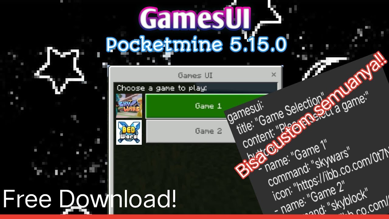 Free Download Plugin GamesUI | Pocketmine 5.15.0 #renzyt # ...