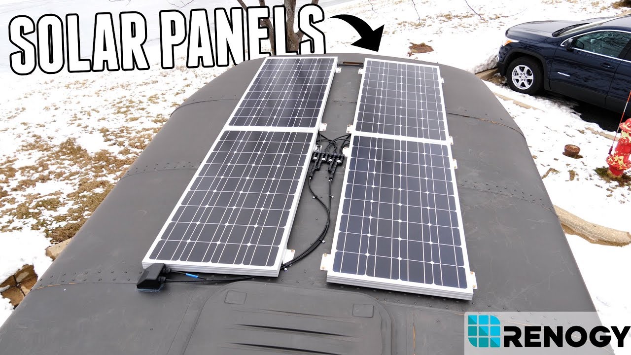 Adventure Bus Gets SOLAR PANELS!! - YouTube