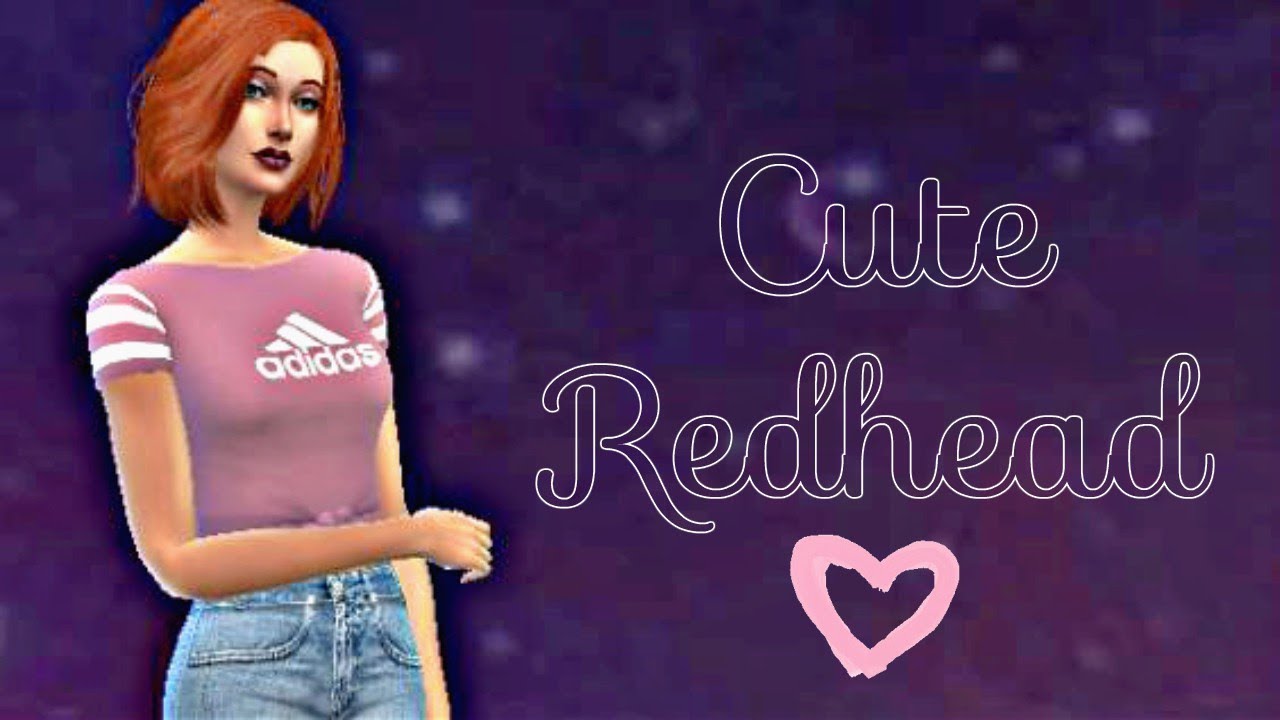 Sims 4 || Create a Sim: Cute Redhead 💘 + CC List - YouTube