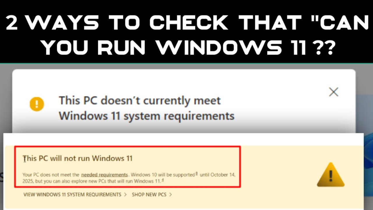 2 Ways to check that "CAN YOU RUN WINDOWS 11 ?? | PC Health Check - YouTube