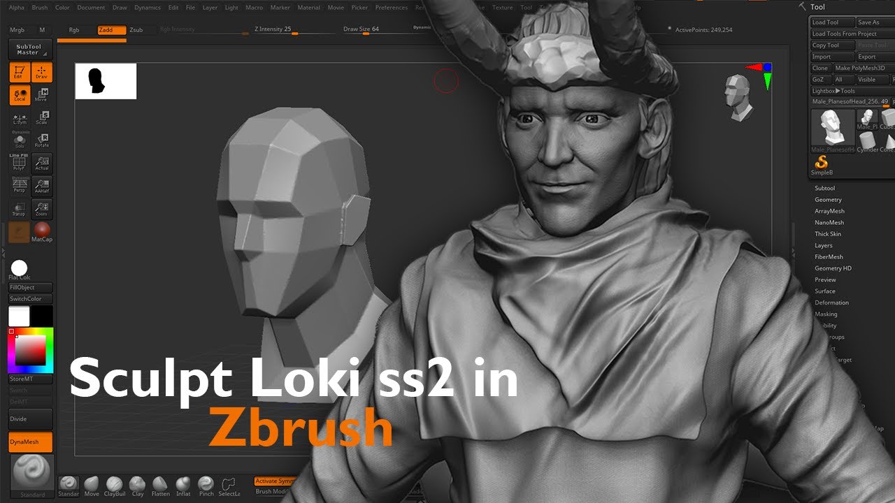 Sculpt Loki season 2 in Zbrush - Digital Sculpting Timelapse - YouTube