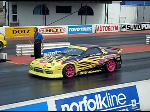 Sexy Knights 350bhp FC RX7 vs (claimed) 500bhp Civic Turbo - YouTube