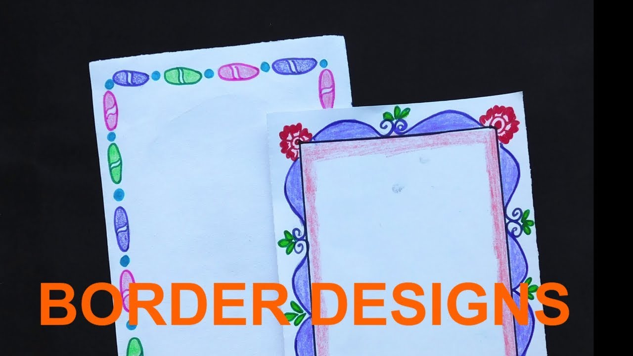 Kids border designs for school project work | corner & border designs ...