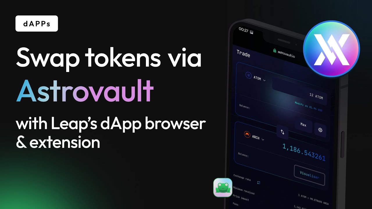 How to swap tokens on Astrovault using Leap Wallet Browser Extension ...
