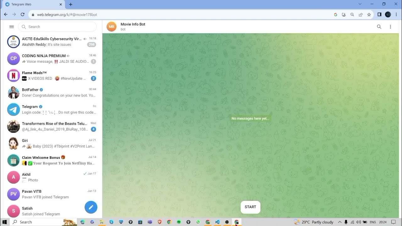 Telegram Movie Info chat Bot using API'S & having NO-SQL DATABASE (CLOUD FIRESTORE) connectivity ...