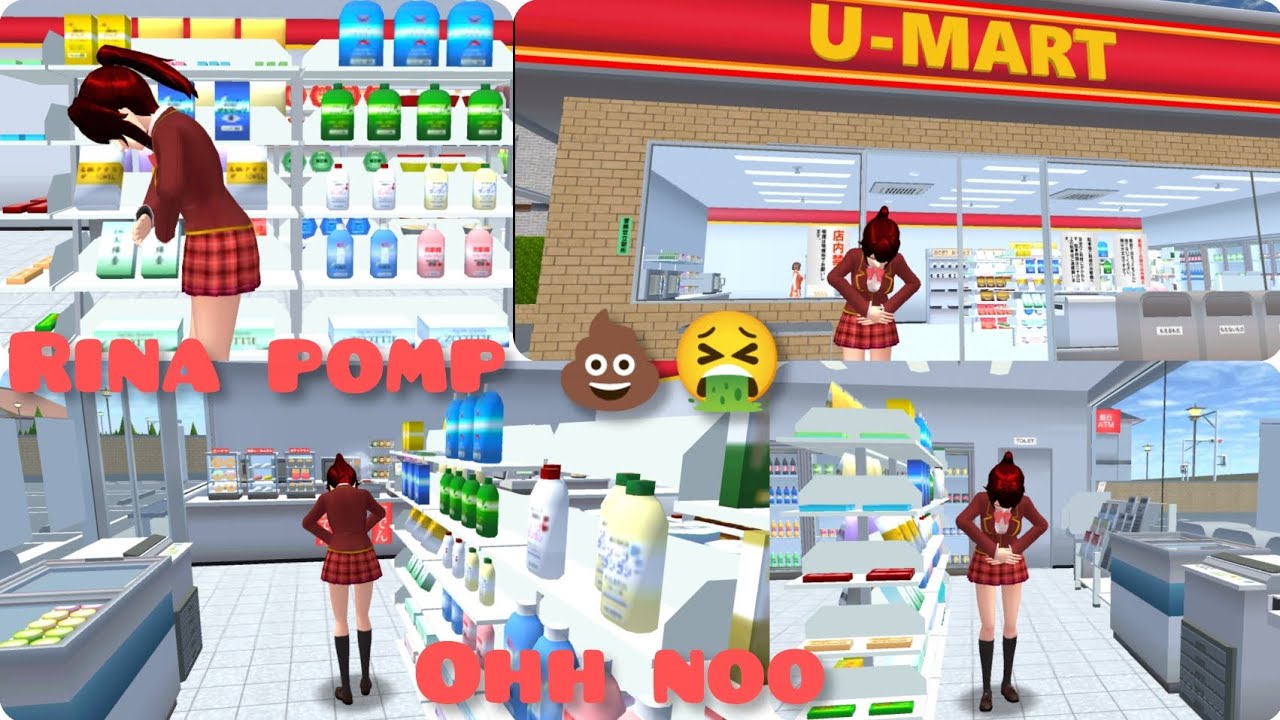 RINA POMP IN THE U MART SAKURA SCHOOL SIMULATOR IN THE SAKURA SCHOOL ...