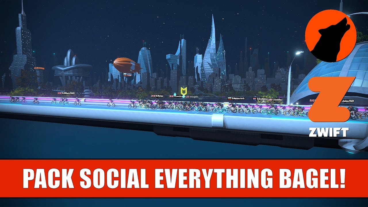 Zwift - PACK Social Everything Bagel! (Oct 21, 2018) - YouTube