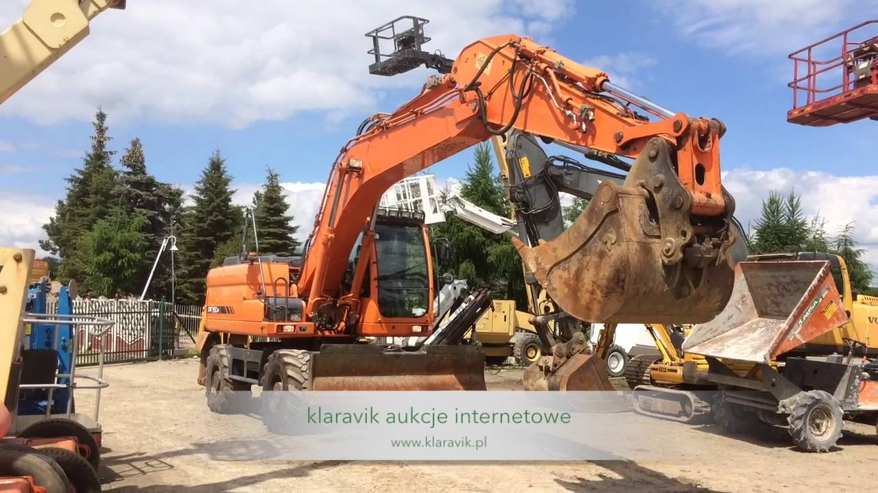 Koparka Doosan DX 190 W (www.klaravik.pl) - YouTube