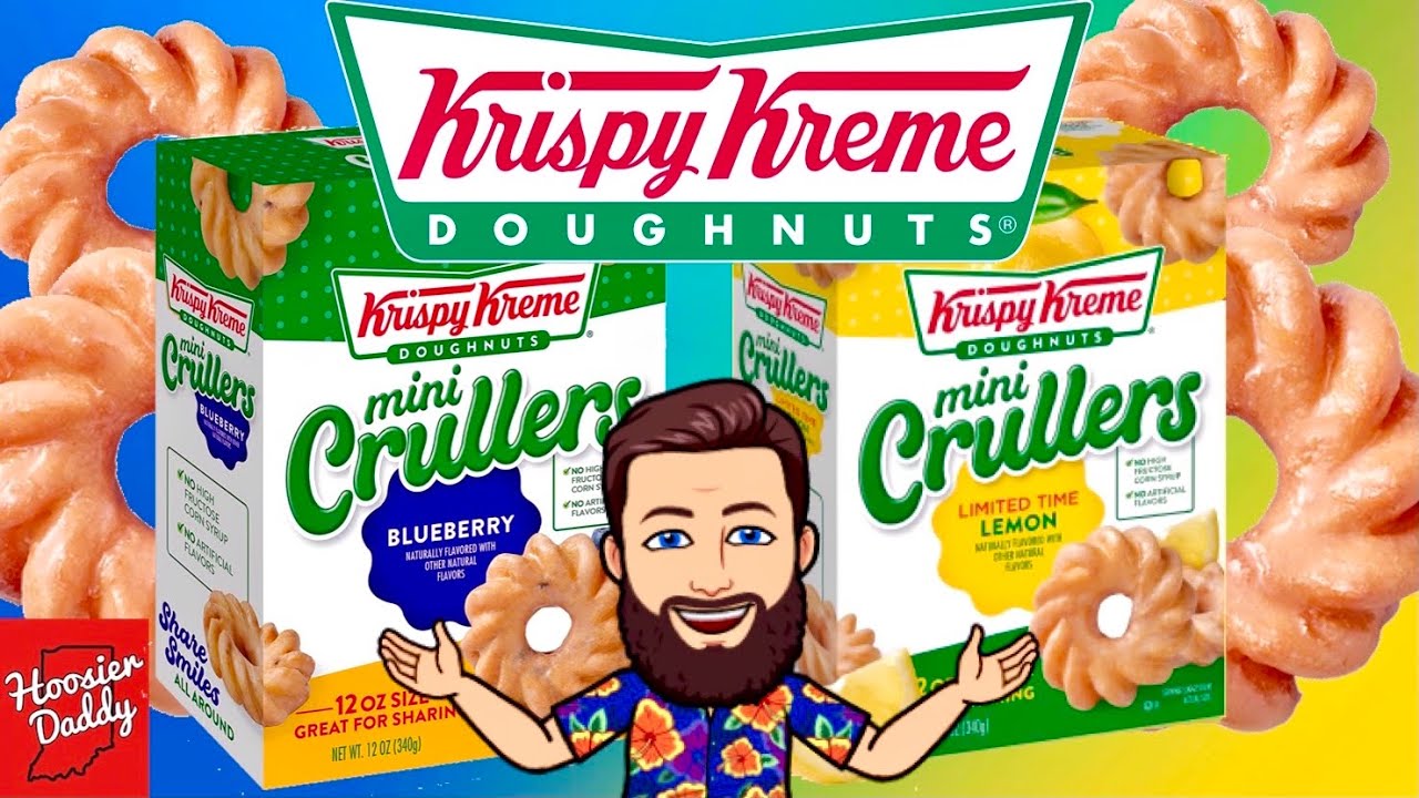 Krispy Kreme Mini Crullers Review 🍋Lemon & Blueberry🫐 - YouTube