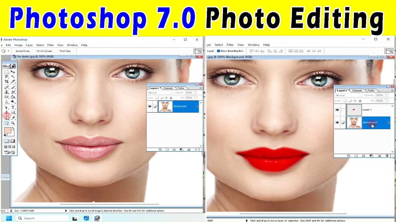 Photoshop 7.0 photo editing | Adobe photoshop 7.0 photo editing | Quick ...