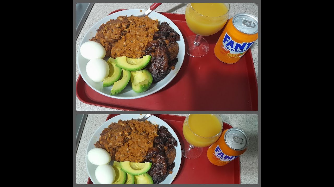 How to make gob3. beans with fried plantain and gari - YouTube