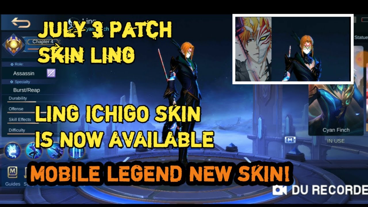 LING NEW SKIN ICHIGO | 2020 MOD SKIN - YouTube