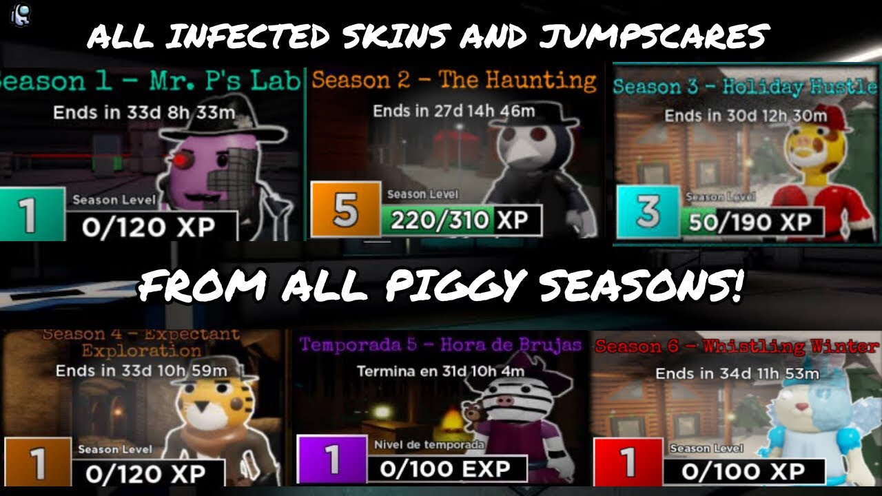ALL SKINS FROM PIGGY SEASONS 1-6 | ROBLOX PIGGY - YouTube