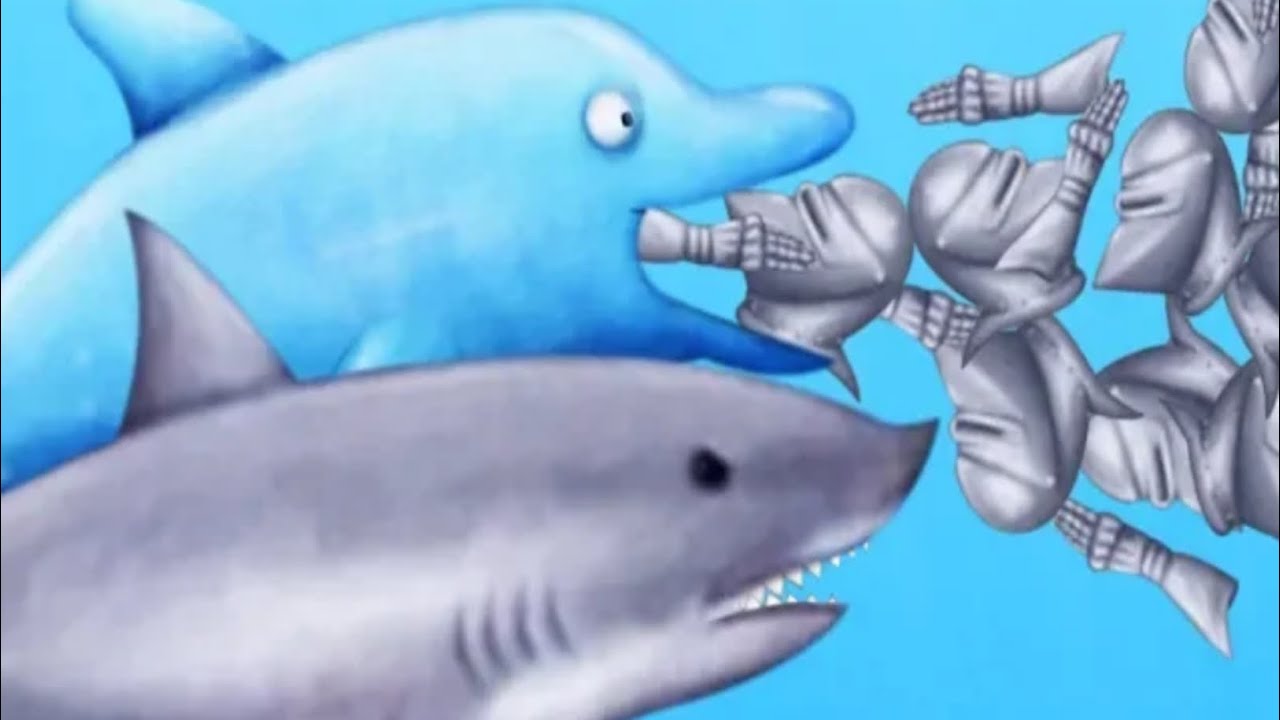 Great White shark vs Dolphin Eating Contest - || Tasty Blue 🔵. - YouTube