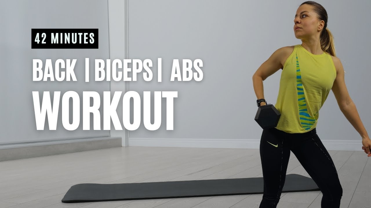 42 MIN 👉 Back | Biceps | Abs finisher | Home Workout Routine ...
