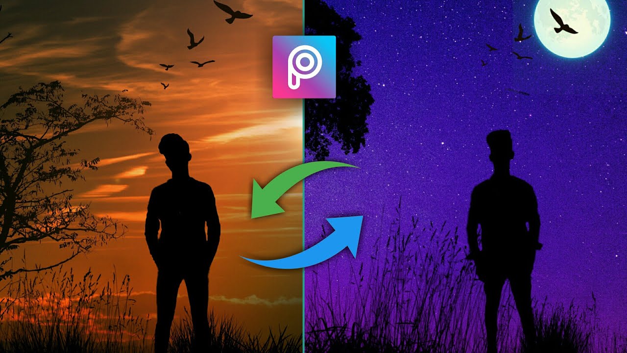 How to make moon light photo editing in picsart 2020 - YouTube