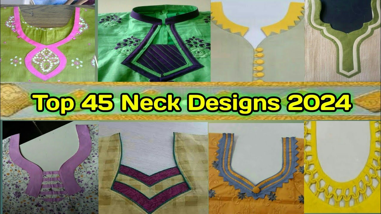 Latest neck designs for kurtis / Top neck designs for girls 2024 - YouTube